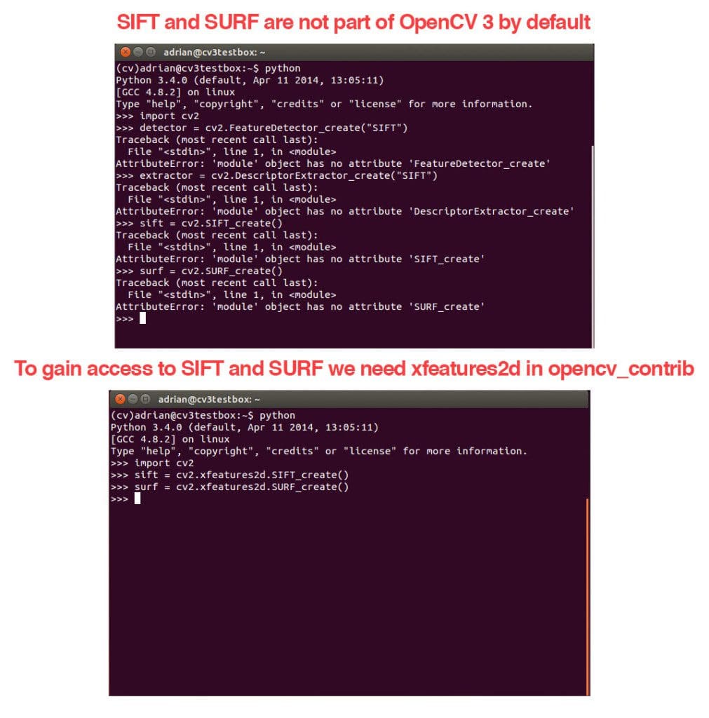 Where did SIFT and SURF go in OpenCV 3? - PyImageSearch