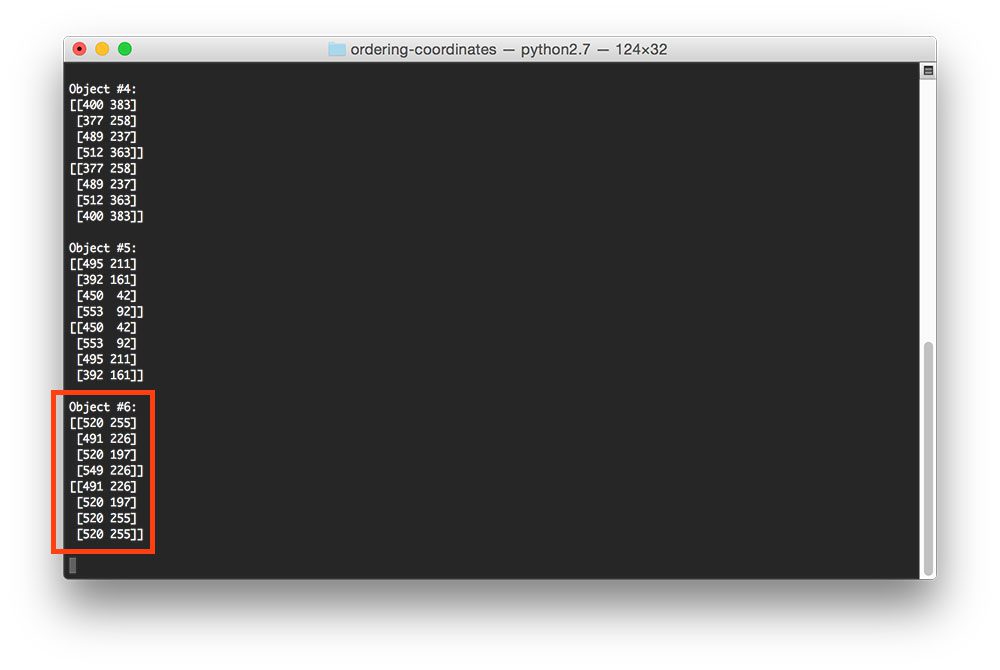 Ordering Coordinates Clockwise With Python And Opencv Pyimagesearch