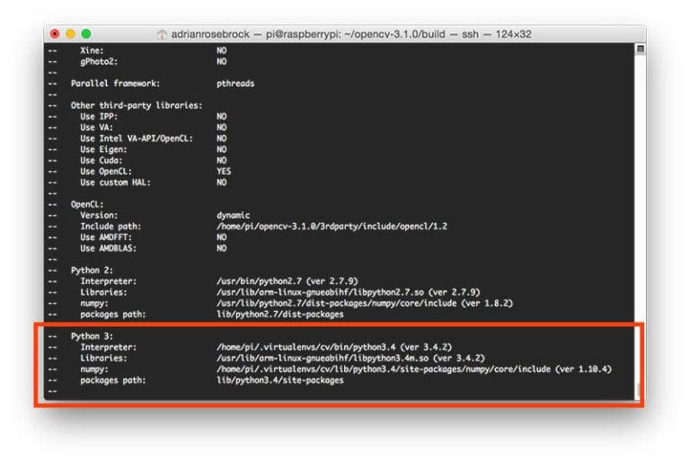 Install guide: Raspberry Pi 3 + Raspbian Jessie + OpenCV 3 - PyImageSearch