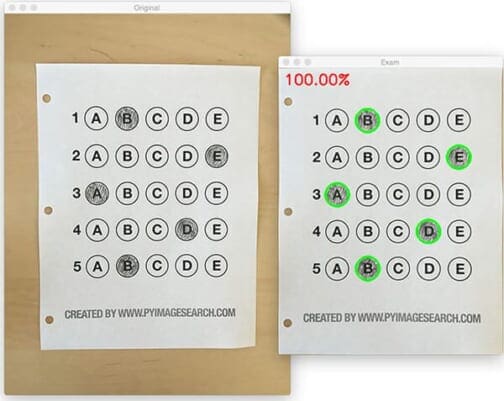 Bubble Sheet Multiple Choice Scanner And Test Grader Using Omr Python