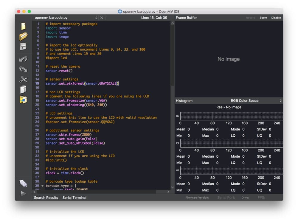 Reading barcodes with Python and OpenMV - PyImageSearch