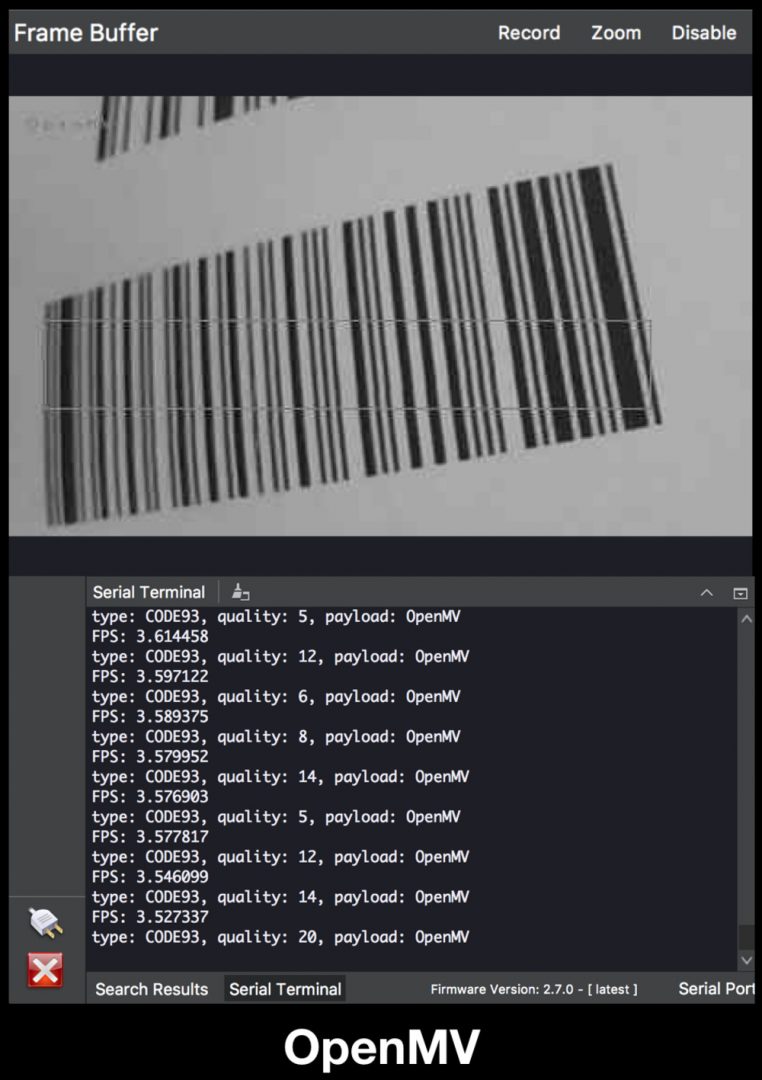 Reading barcodes with Python and OpenMV - PyImageSearch