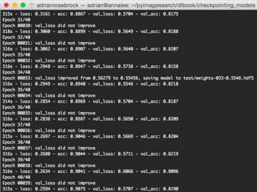 How To Use The Modelcheckpoint Callback With Keras And Tensorflow Pyimagesearch