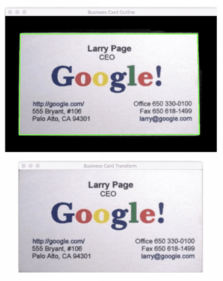 OCR’ing Business Cards - PyImageSearch