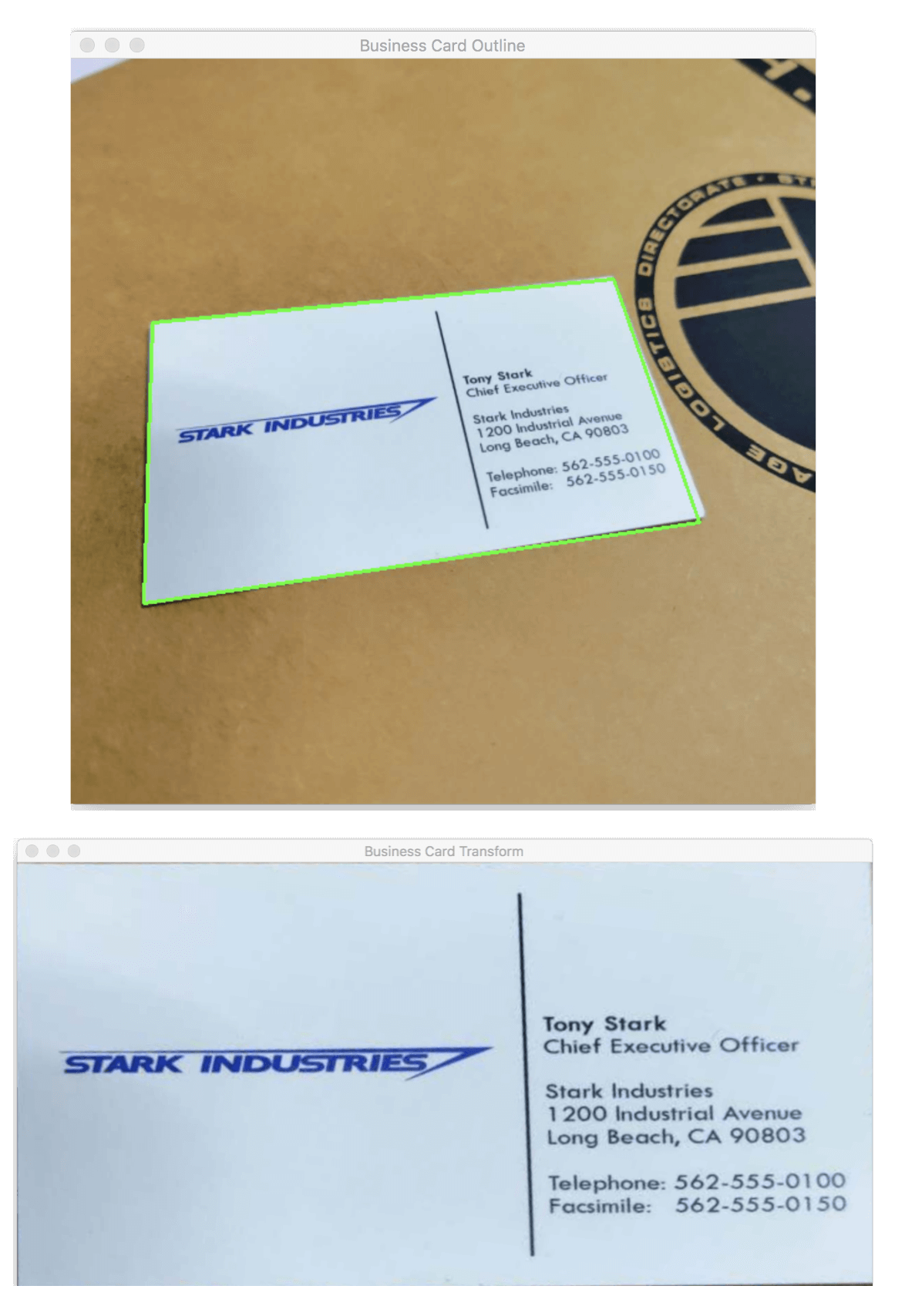 OCR’ing Business Cards - PyImageSearch